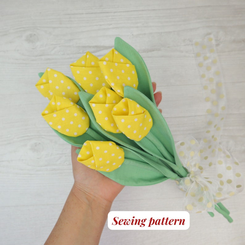 Flower Sewing Pattern Fabric Tulips Easy DIY - Etsy