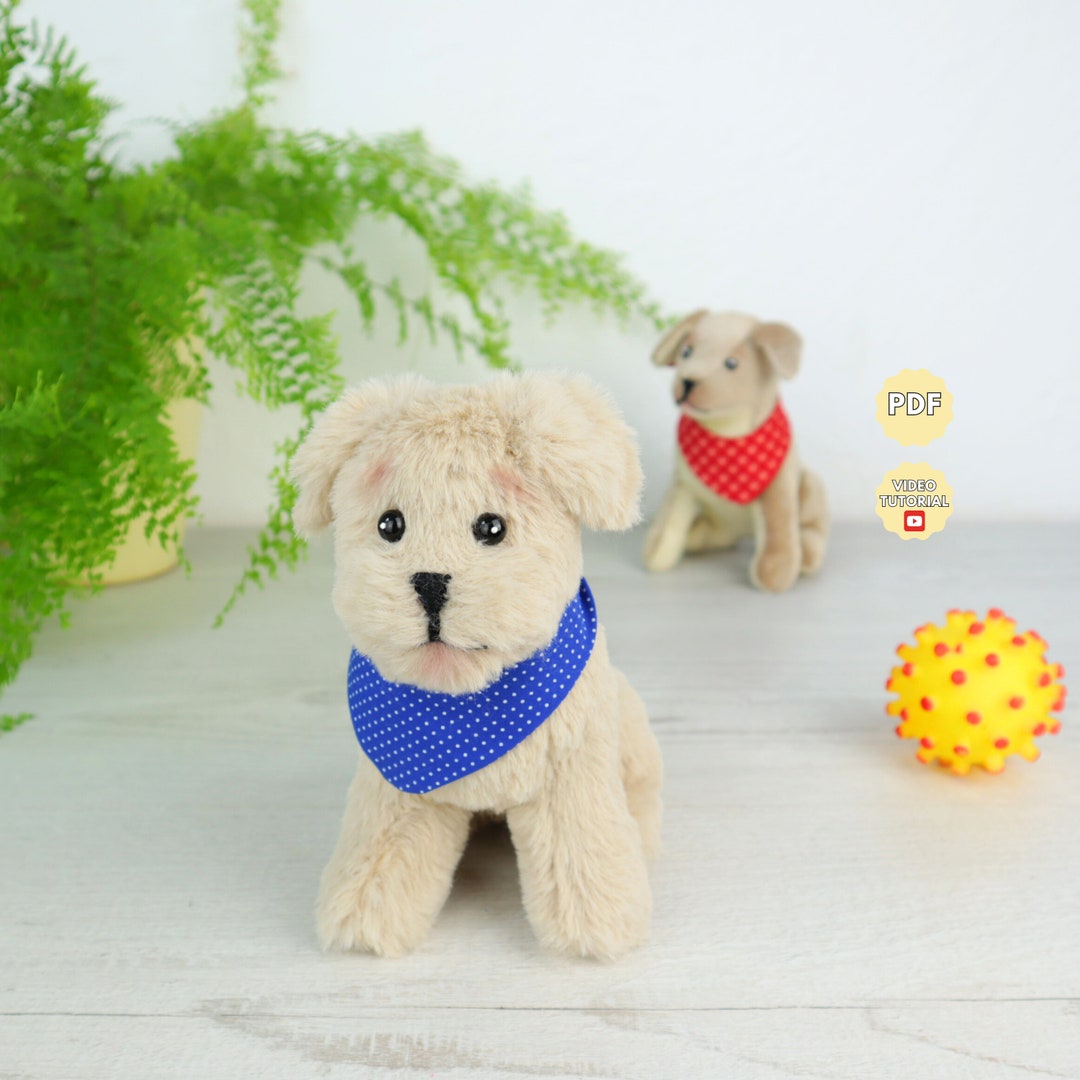 Dog Sewing Pattern PDF Digital Download Plush Dog Do It Yourself - Etsy