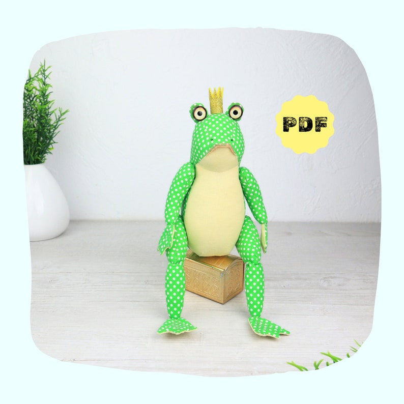 Frog Plush Sewing Pattern Digital Download Stuffed Animals Do It Yourself - Etsy