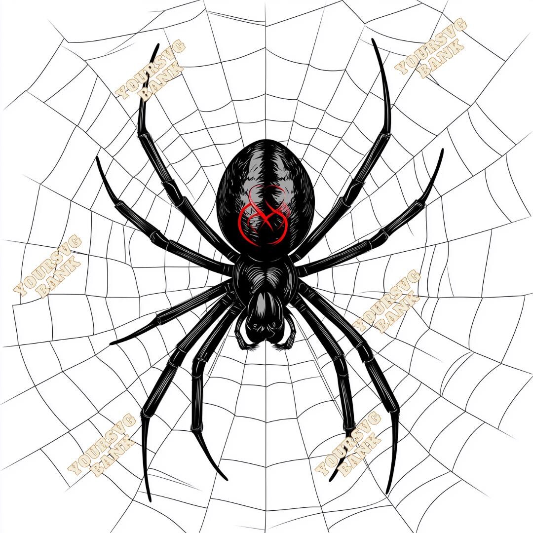 Black Widow Spider SVG & PNG Bundle Premium Digital Files for Crafting ...