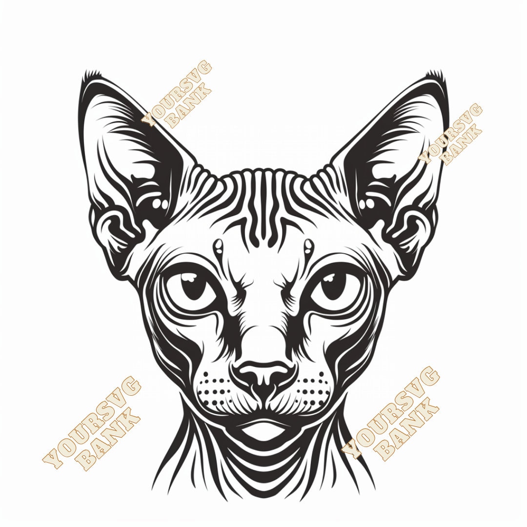 Sphynx Cat SVG & PNG | Digital Art for Crafts and DIY Projects - Etsy