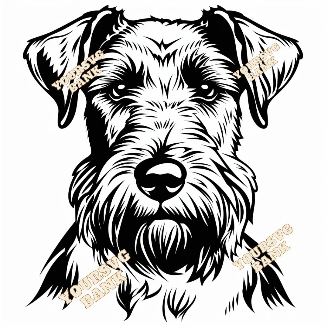 Airedale Terrier SVG (high Quality Svgs and PNG Files) - Etsy