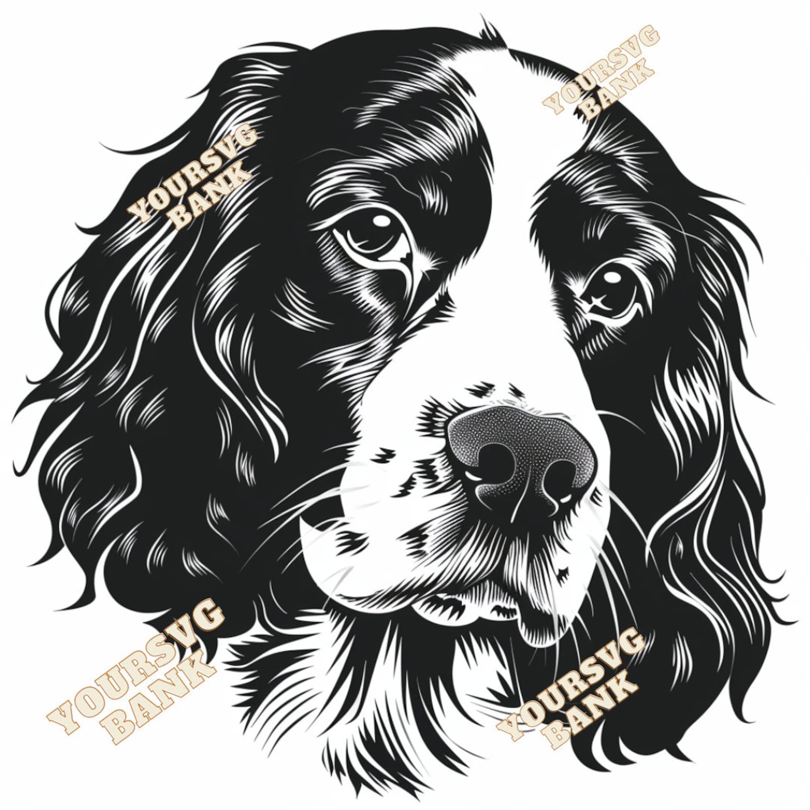 English Springer Spaniel Digital Art: SVG and PNG Designs for Crafting ...
