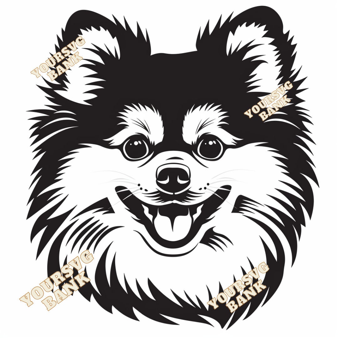 Pomeranian Digital Art: SVG and PNG Designs for Crafting - Etsy