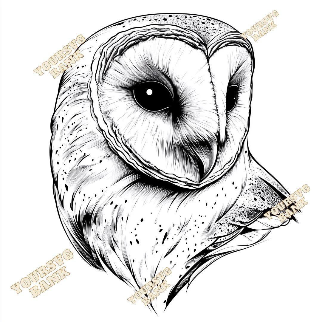 Barn Owl SVG & PNG Ethereal Wildlife Craft Files Instant Download - Etsy