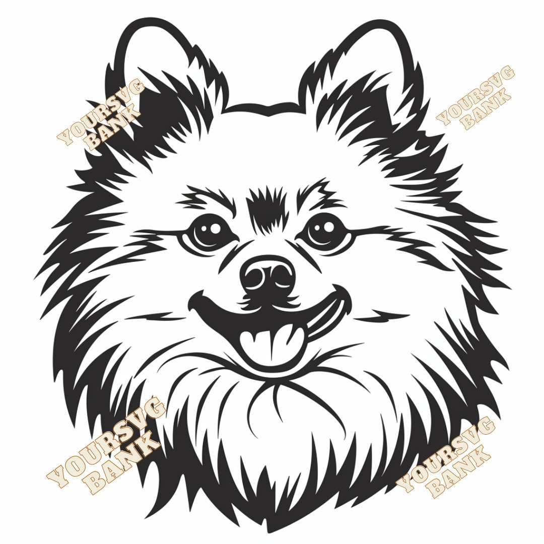 Pomeranian Digital Art: SVG and PNG Designs for Crafting - Etsy