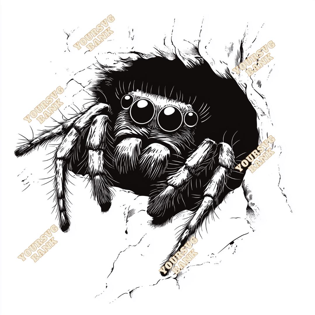Jumping Spider SVG & PNG Bundle - Premium Digital Files for Crafting ...