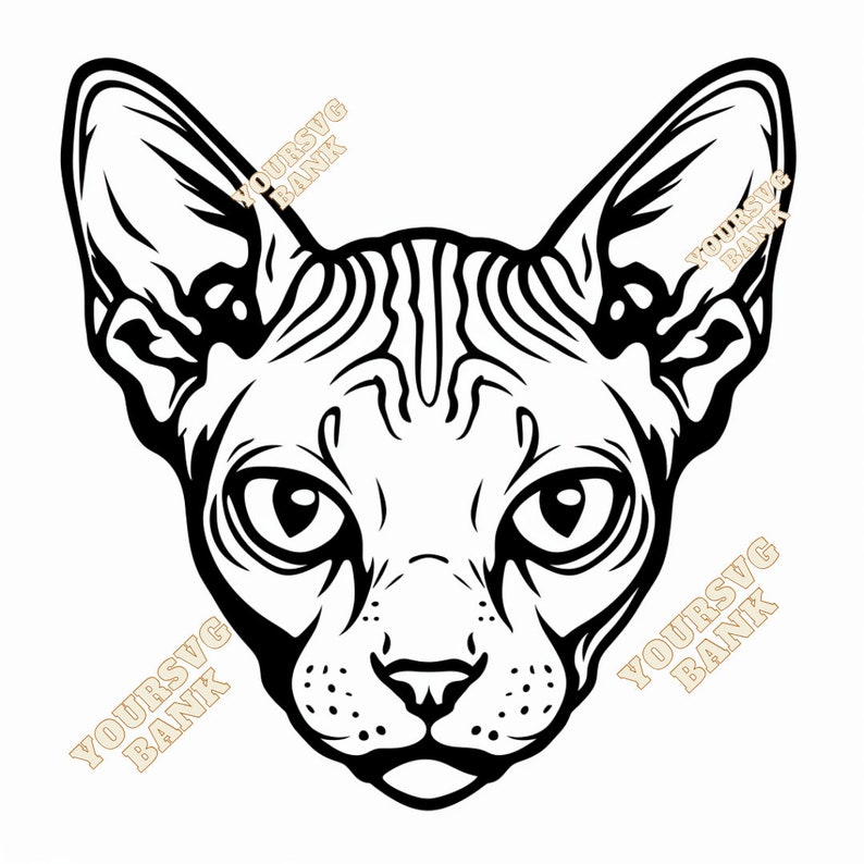 Sphynx Cat SVG & PNG | Digital Art for Crafts and DIY Projects - Etsy