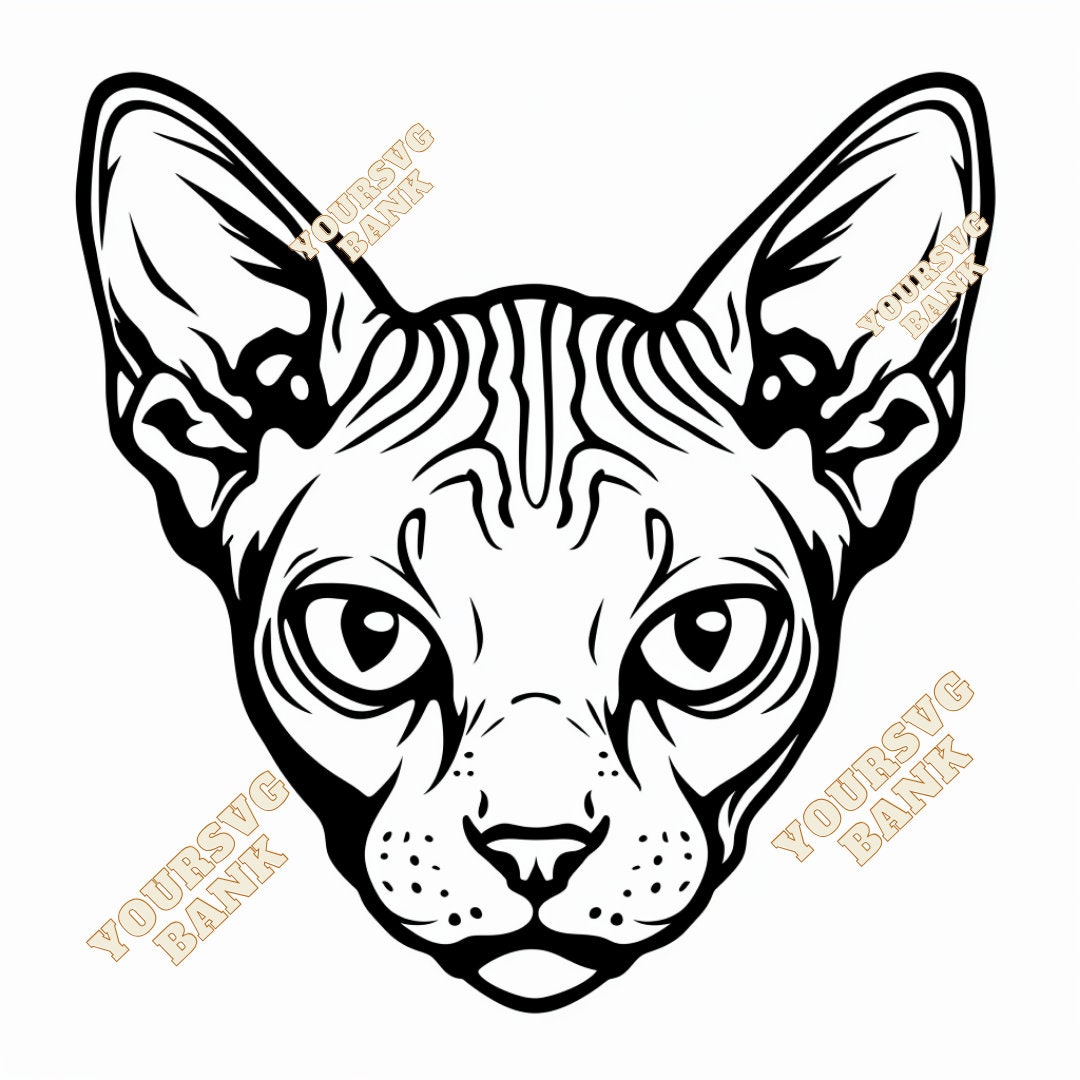 Sphynx Cat SVG & PNG | Digital Art for Crafts and DIY Projects - Etsy