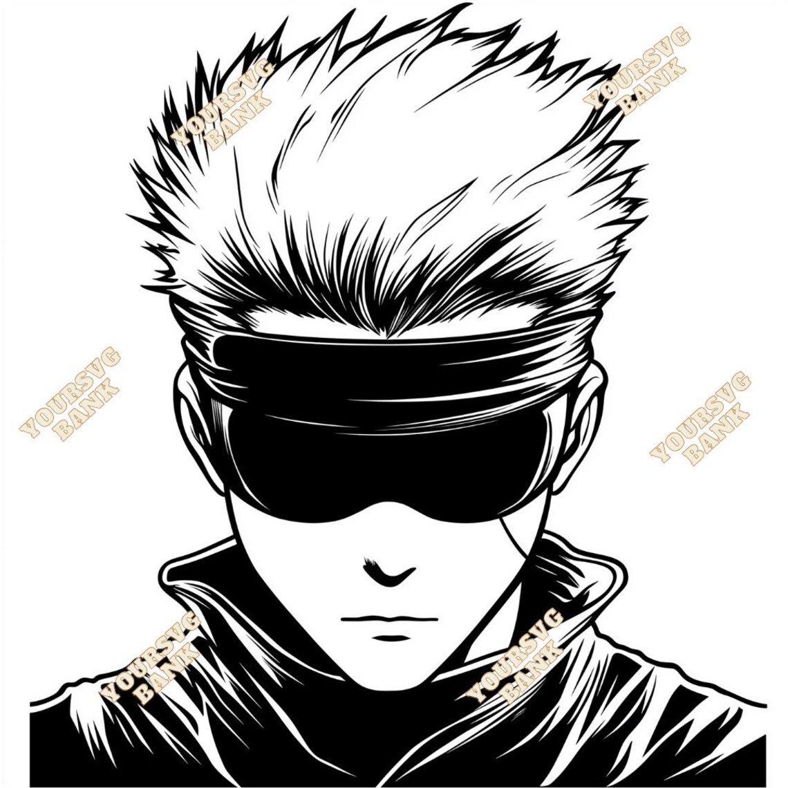 Satoru Gojo Digital Art High-resolution SVG & PNG Files for Jujutsu ...