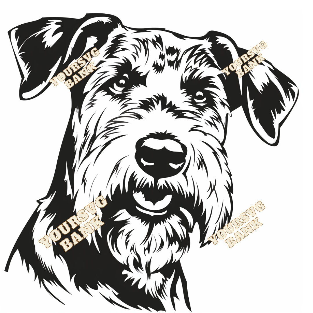 Airedale Terrier SVG (high Quality Svgs and PNG Files) - Etsy