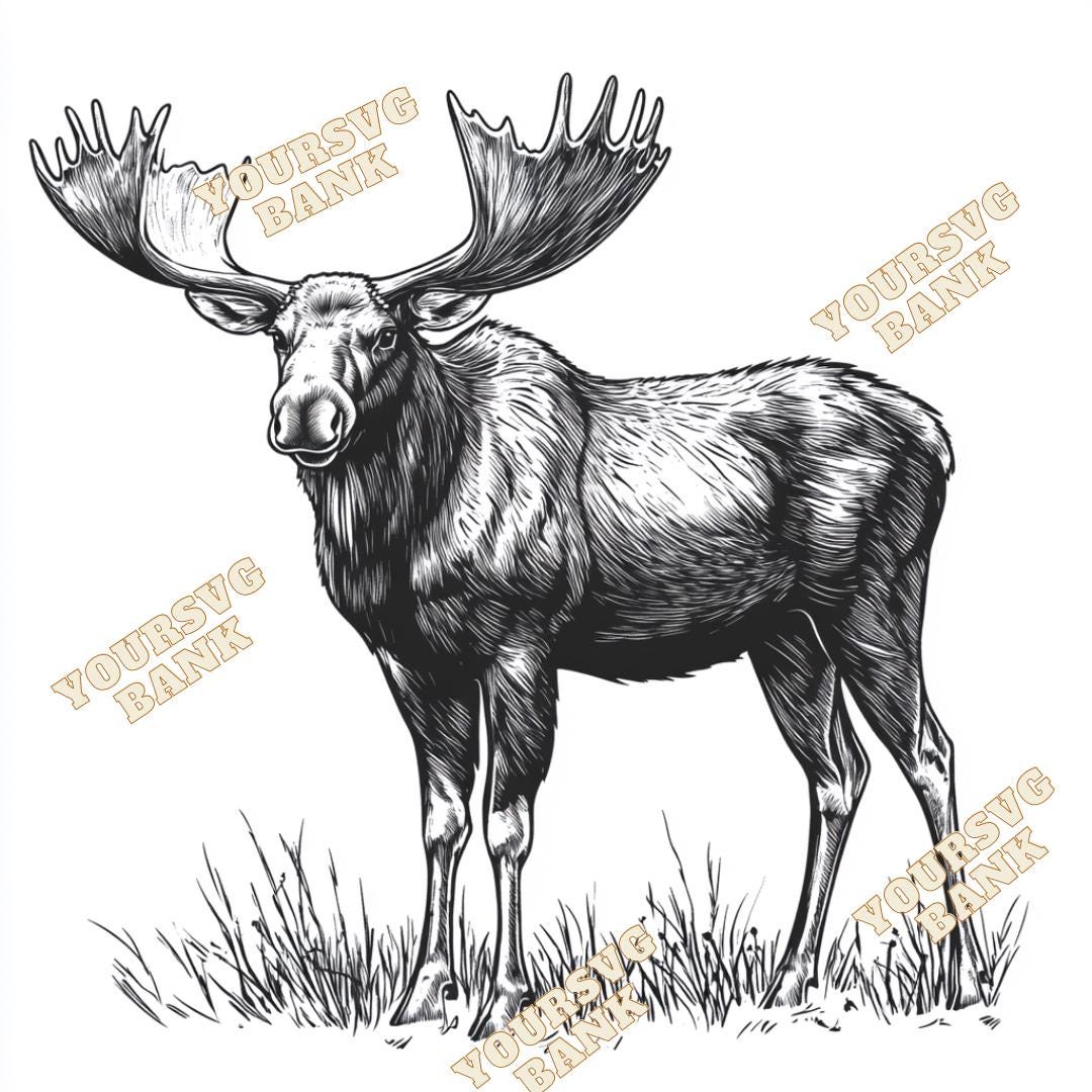 Moose SVG & PNG | Majestic Wildlife Craft Files | Instant Download - Etsy