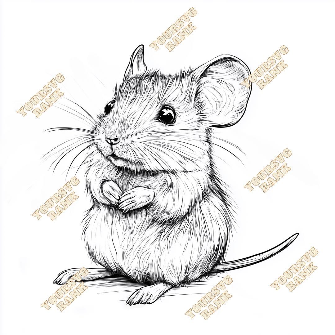 Cute Pet Mouse Digital Art Files - High-quality 2x PNG + 2x SVG | Mouse ...