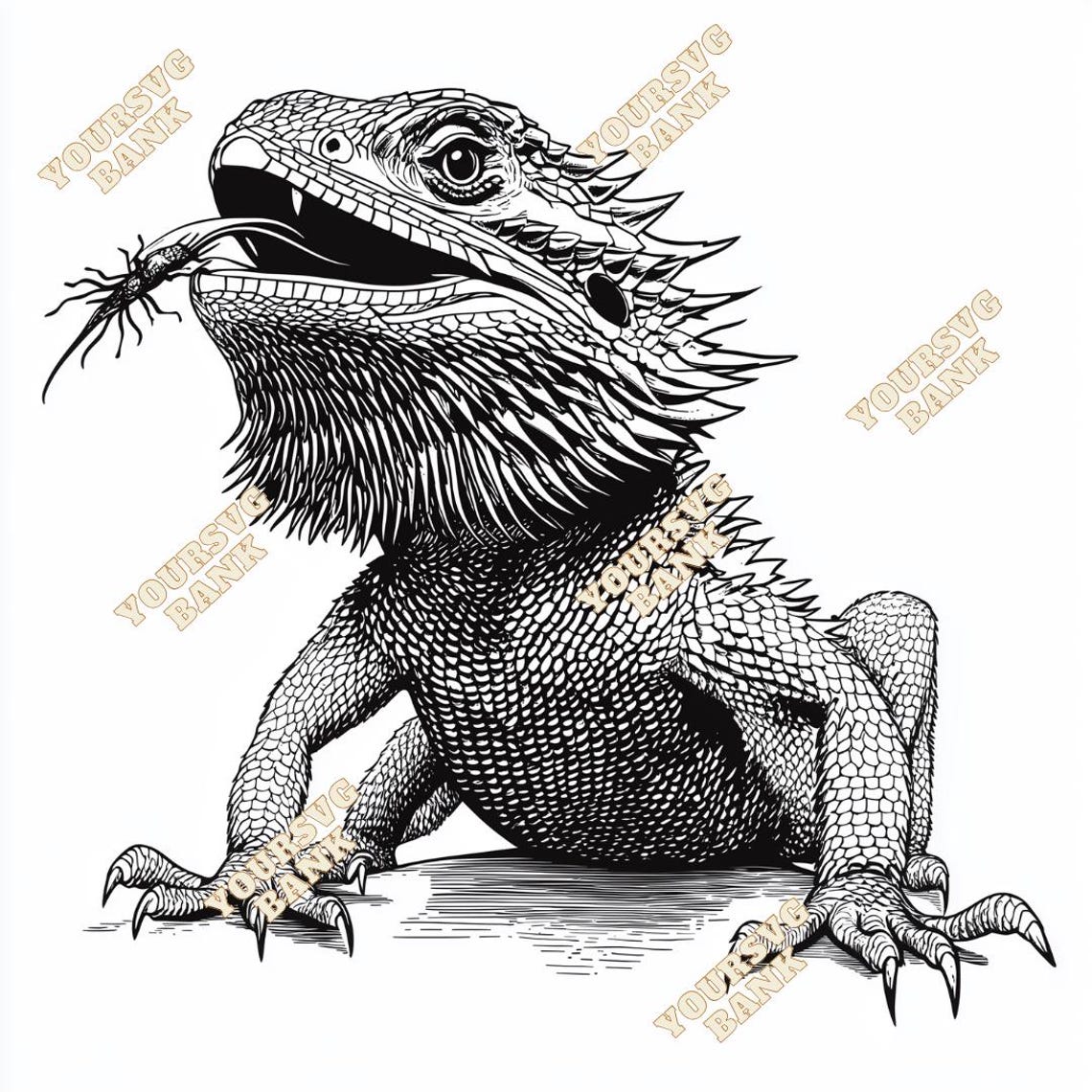 Bearded Dragon Digital Art Pack - High-quality PNG & SVG Files ...