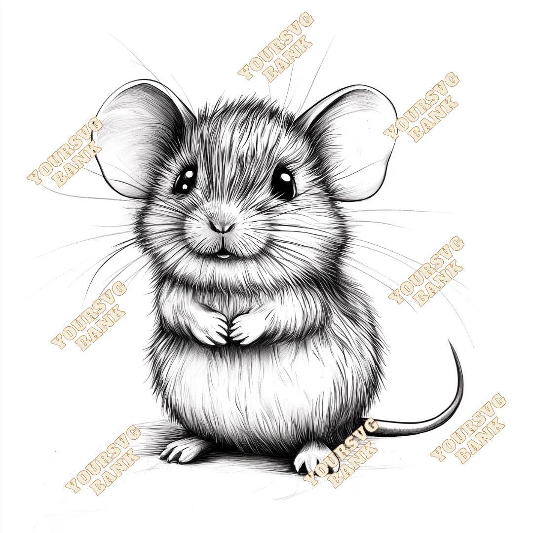 Cute Pet Mouse Digital Art Files - High-quality 2x PNG + 2x SVG | Mouse ...
