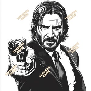 John Wick Fan Art: Keanu Reeves SVG & PNG Digital File - Etsy