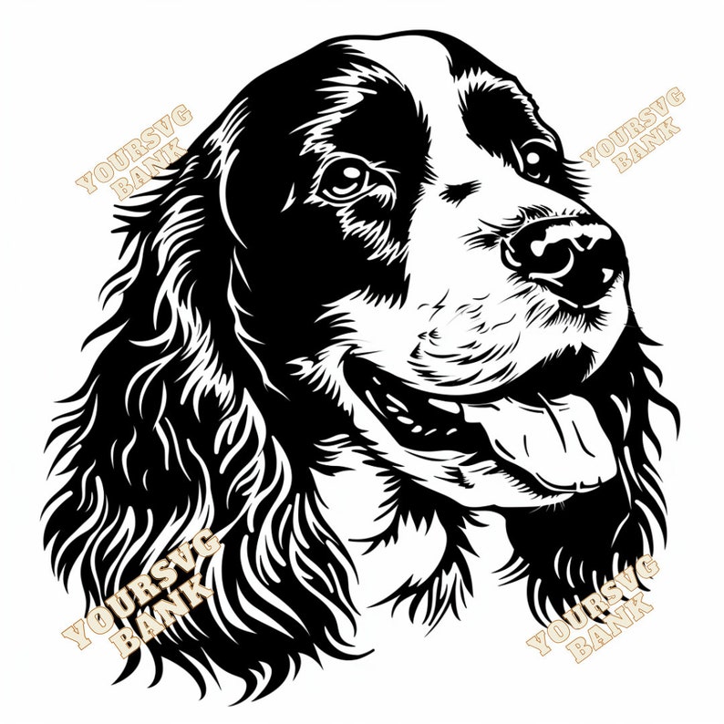 Cocker Spaniel SVG & PNG Bundle Premium Digital Files for Crafting and ...