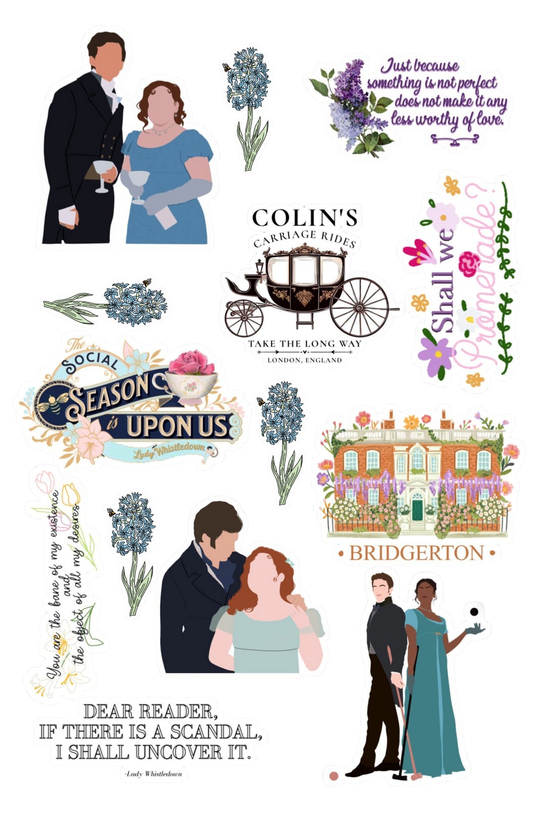 Bridgerton Stickers, Digital Download, Bridgerton, Instant Download ...