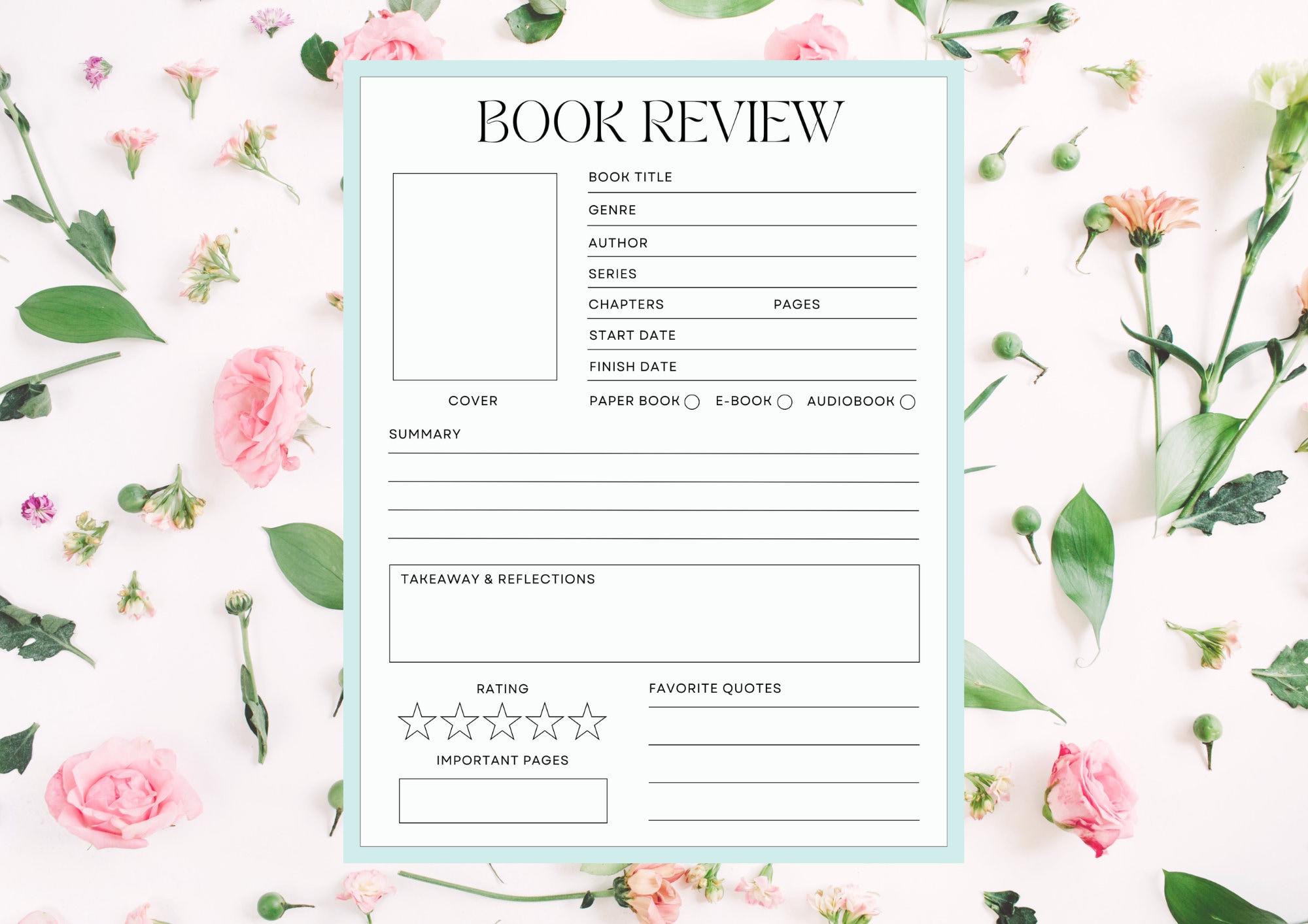 Four Book Review Template Designs, Digital Book Review Template ...