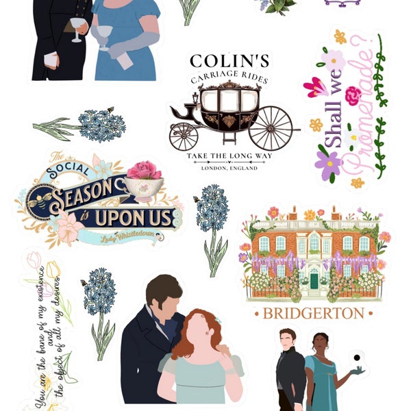 Bridgerton Book Journal Stickers - Etsy