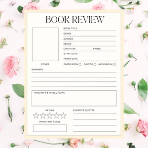 Four Book Review Template Designs, Digital Book Review Template ...