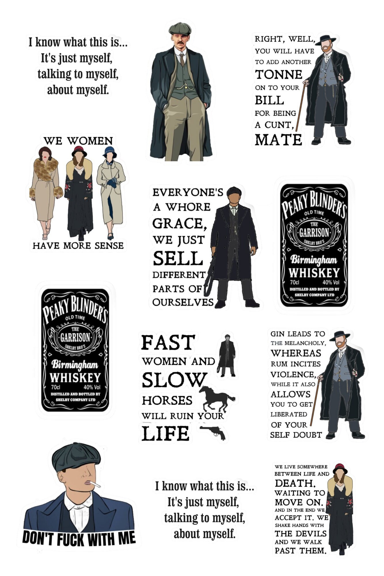 Peaky Blinder Digital Sticker Bundle, Peaky Blinders, Stickers - Etsy UK