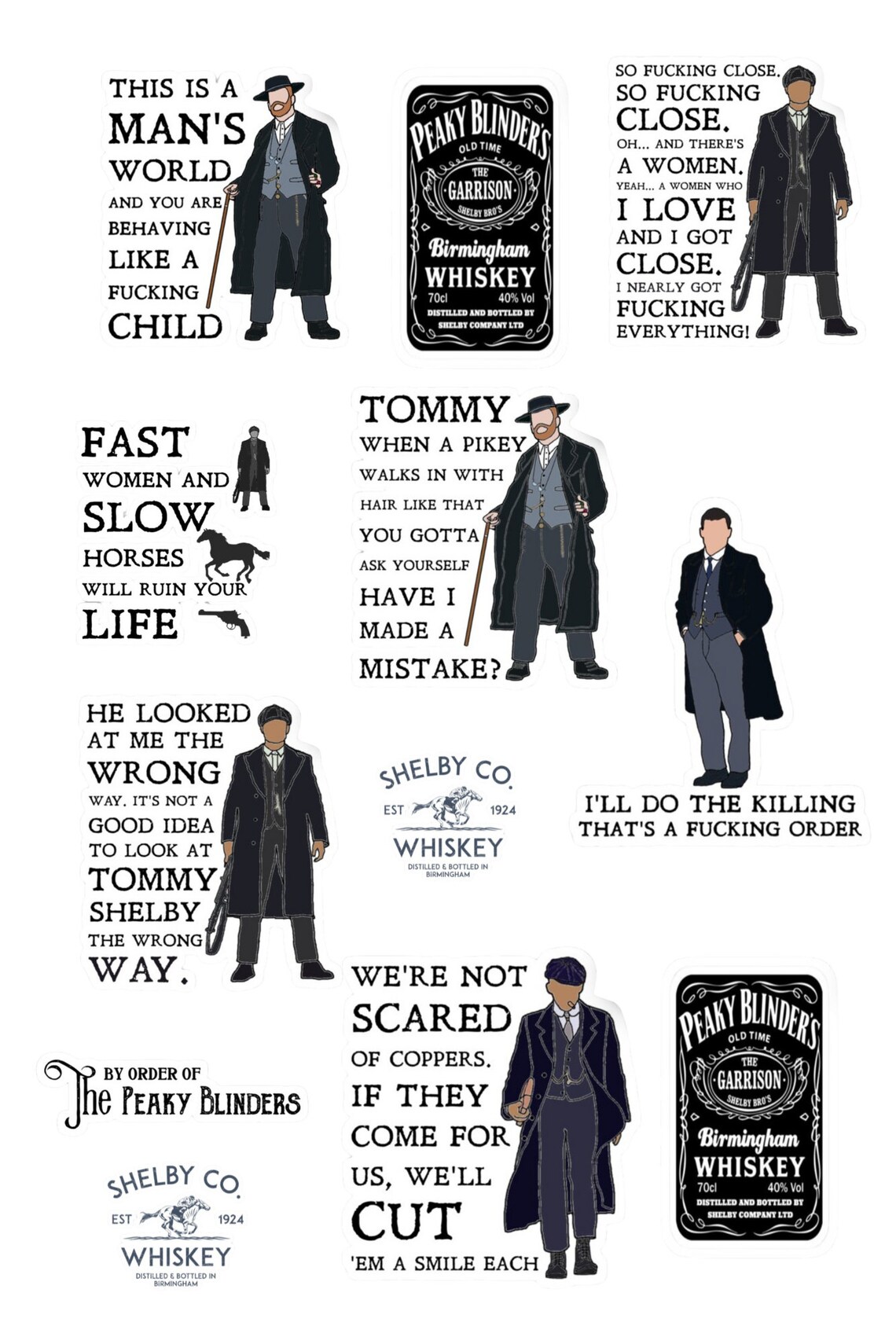Peaky Blinder Digital Sticker Bundle, Peaky Blinders, Stickers - Etsy UK