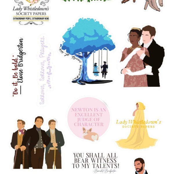 Bridgerton Planner Stickers - Etsy