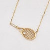 10K Real Gold Tennis Racket, Gold Tennis Charm, Gold Sport Charm, Gold ...