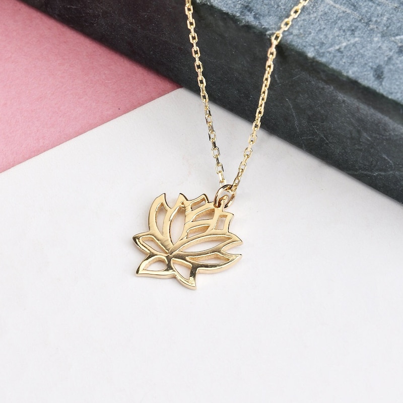 Lotus Necklace - Etsy