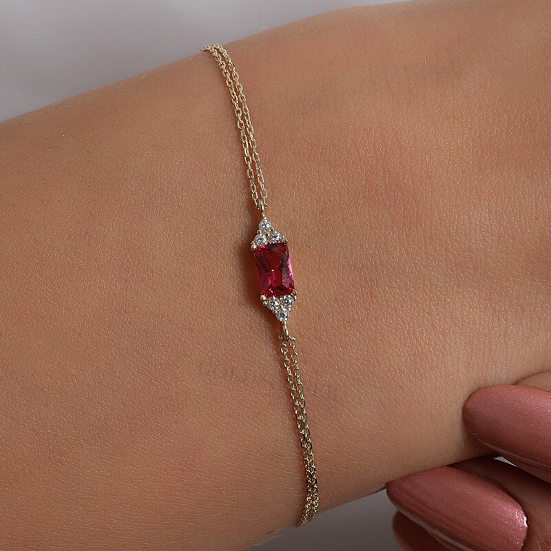 Ruby Bracelet - Etsy