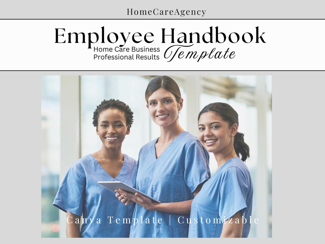 Employee Handbook Home Care Business Employee Handbook Canva Template ...