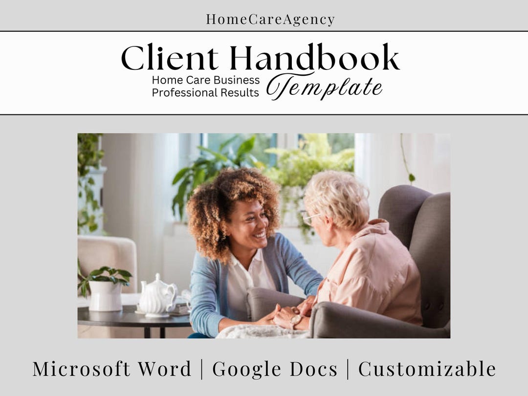 Client Handbook Template Home Care Business New Client Handbook ...