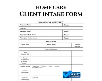 Client Assessment Form - Etsy