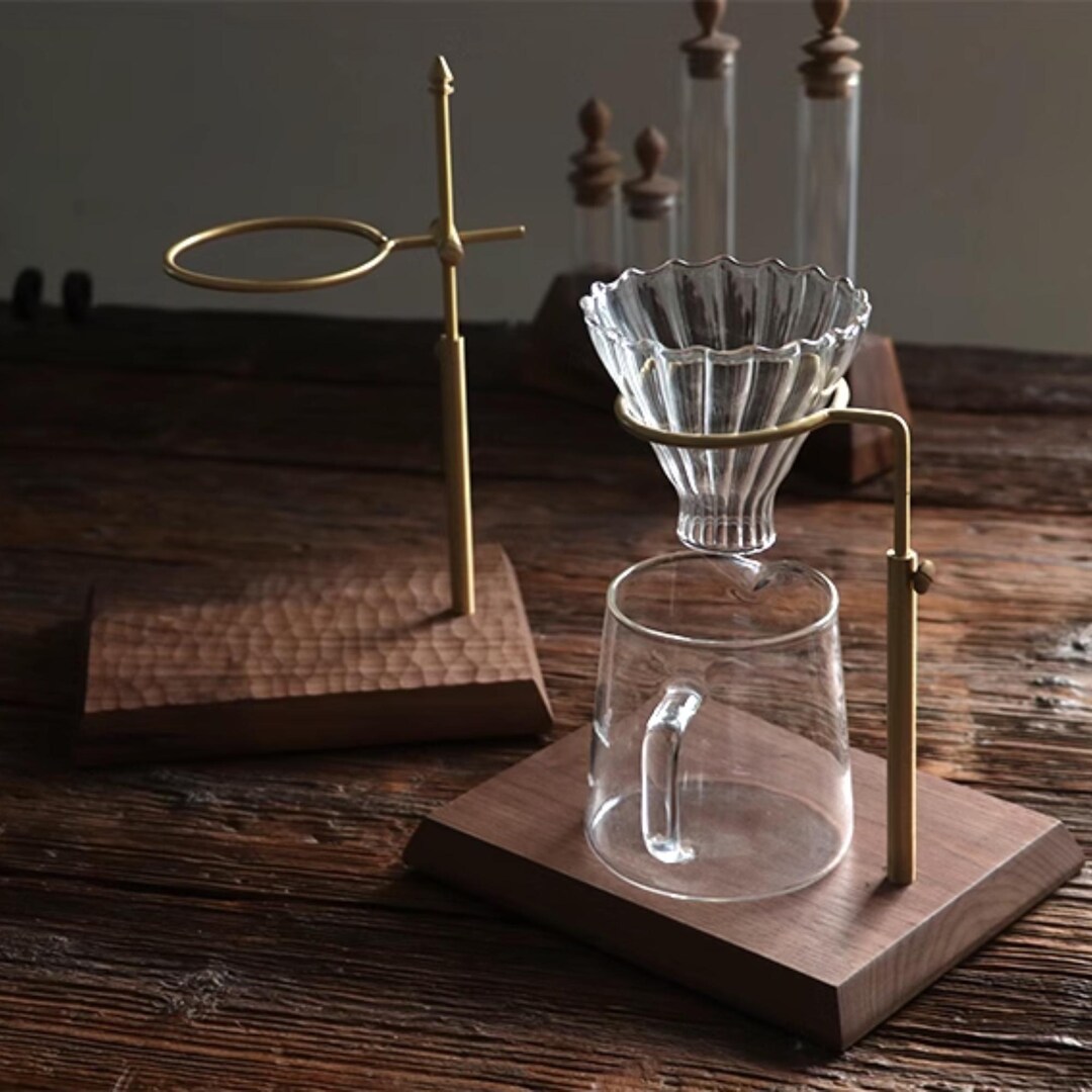 Walnut Wood V60 Dripper Stand Wooden Pour Over Coffee Filter Holder ...