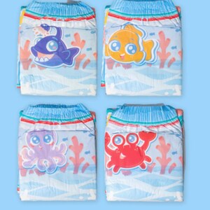 Kiddo Sea Friends Adult Diaper ABDL High Absorbency Brand New Medium ...