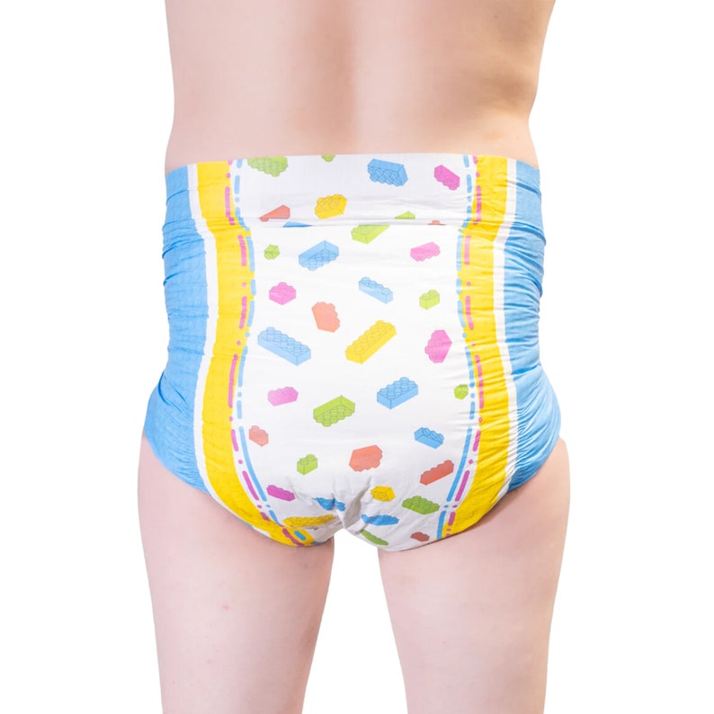 Kiddo Let's Build Adult Diaper ABDL High Absorbency Brand New Medium ...