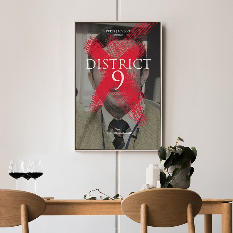 District 9 Movie Poster/ Custom Film Posters/ Personalized Gift/ Wall ...