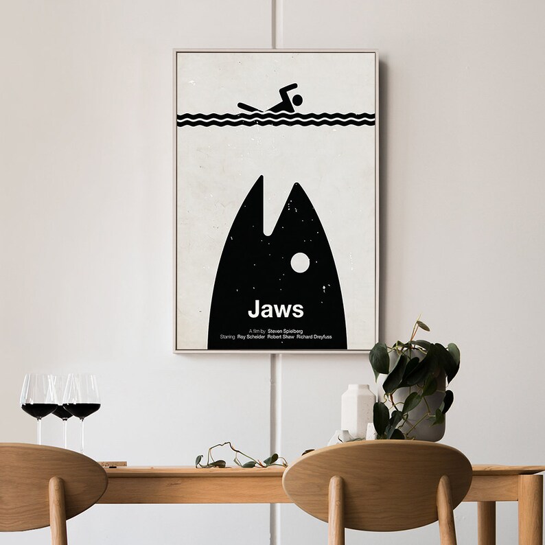 Jaws Movie Posters Custom Film Posters Personalized Movie Posters Movie ...