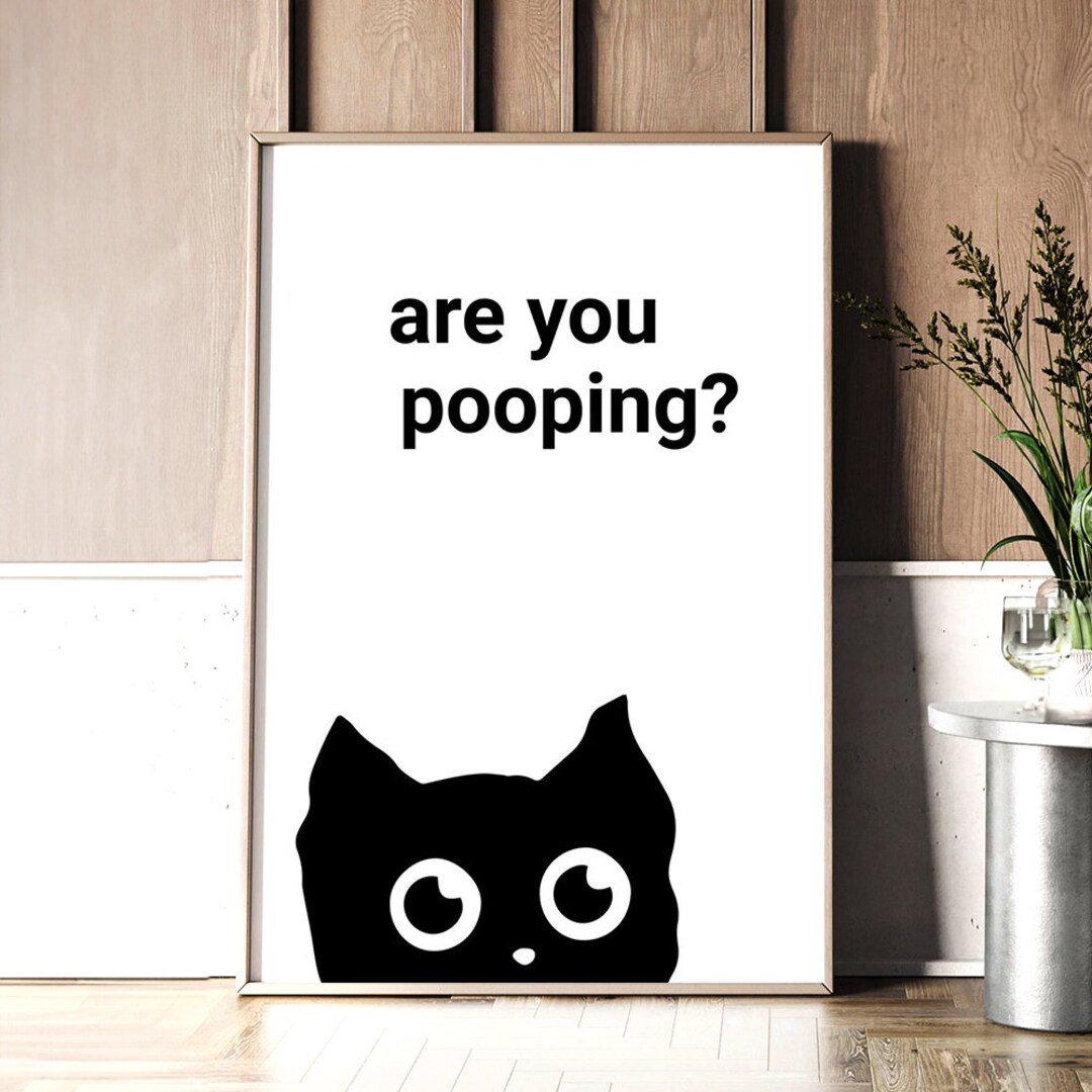 Cat Are You Pooping Poster/ Custom Film Posters/ Personalized Gift ...