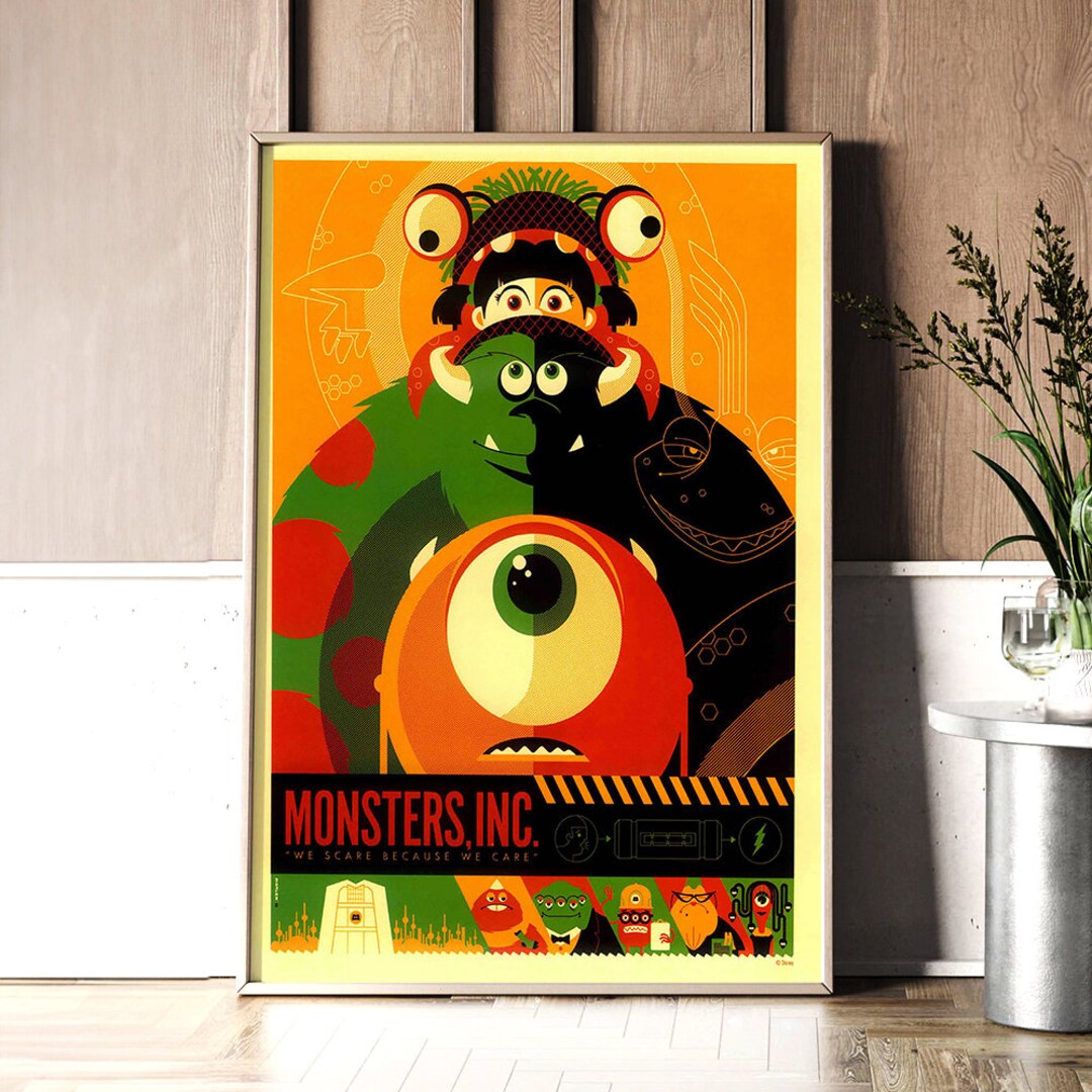 Monsters, Inc Movie Posters Custom Film Posters Personalized Movie ...