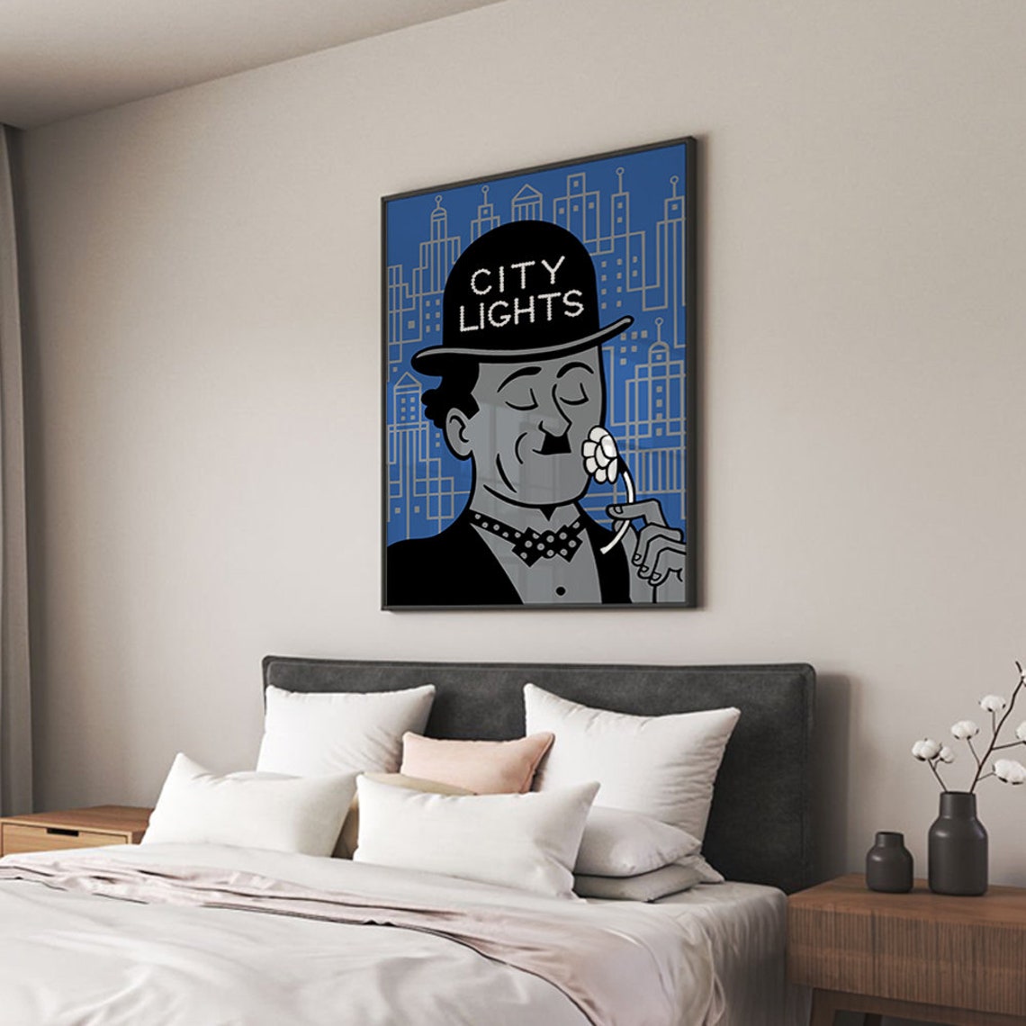 City Lights Movie Poster/ Custom Film Posters/ Personalized Gift/ Wall ...