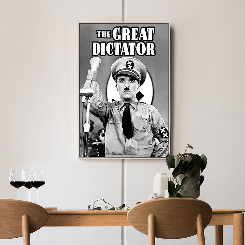 The Great Dictator Movie Poster/ Custom Film Posters/ Personalized Gift ...