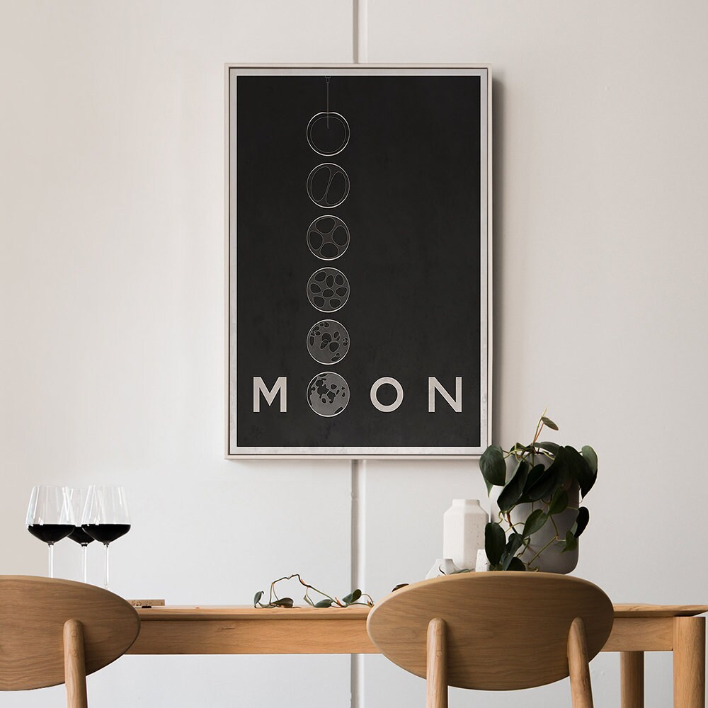 Moon Movie Poster/ Custom Film Posters/ Personalized Gift/ Wall Art ...