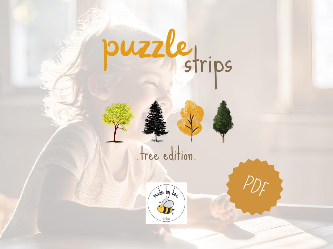 Printable Puzzle Strips, Trees Puzzle Strips, Sequencing Activity for ...
