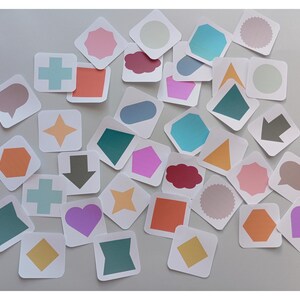 Printable Memory Game, Geometric Shapes, Board Game, Family Game ...