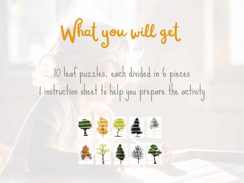 Printable Puzzle Strips, Trees Puzzle Strips, Sequencing Activity for ...