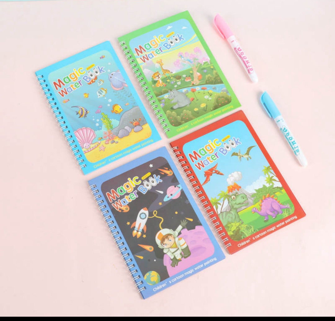 2 Pack Reusable Water Books for Kids, Ages 2 - Etsy