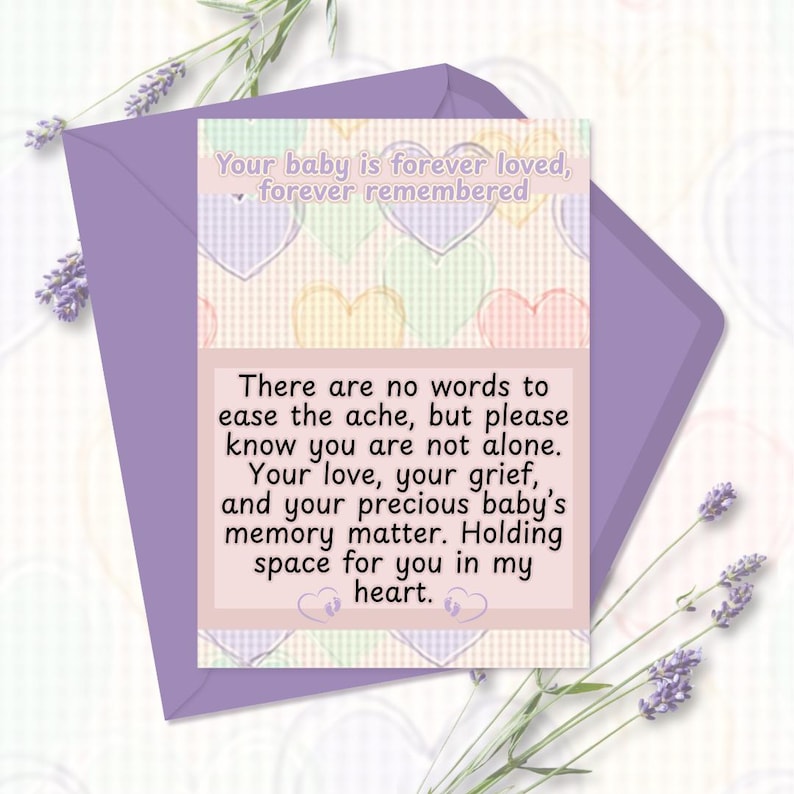 Digital Sympathy Card for Grieving Parents | Baby Loss Memorial - Etsy