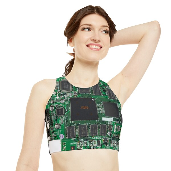 High Neck Crop Bikini Top - Etsy